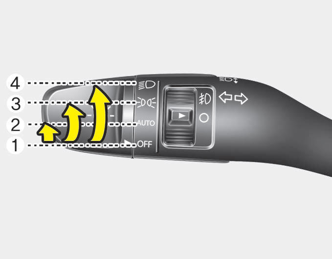 Hyundai Equus: Lighting control - Lighting - Features of your vehicle ...